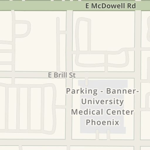 Driving directions to Banner University Medical Center Phoenix, 1111 E ...